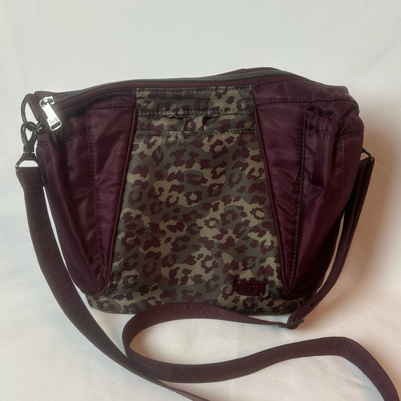 lug | Bags | Lug Mini Shuffle Crossbody Bag Berry Leopard Camo ...
